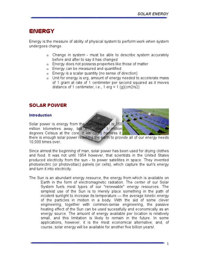 Solar Assignment | Solar Energy | Photovoltaic System