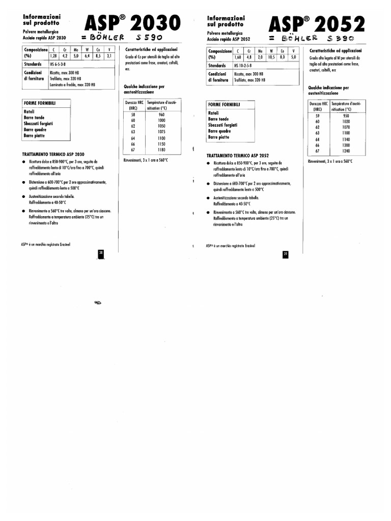 Asp2030 (Asp30) - S590 - Asp2052 (Asp52) - S390 | PDF