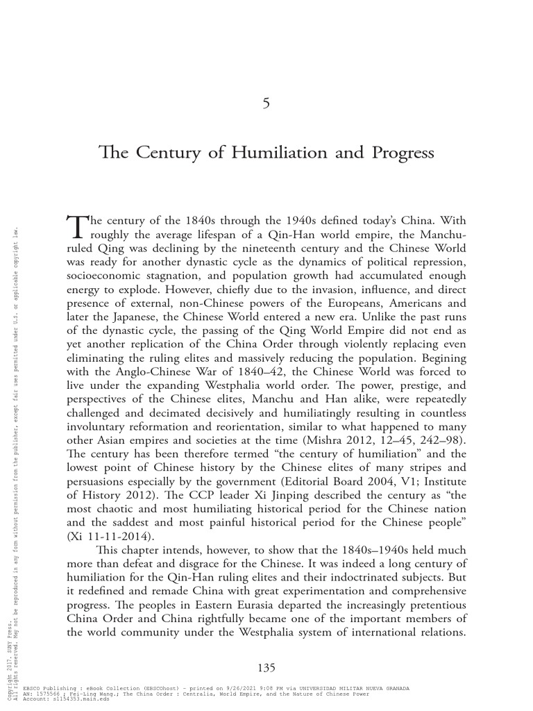 The Century of Humiliation and Progress | PDF | Qing Dynasty | China