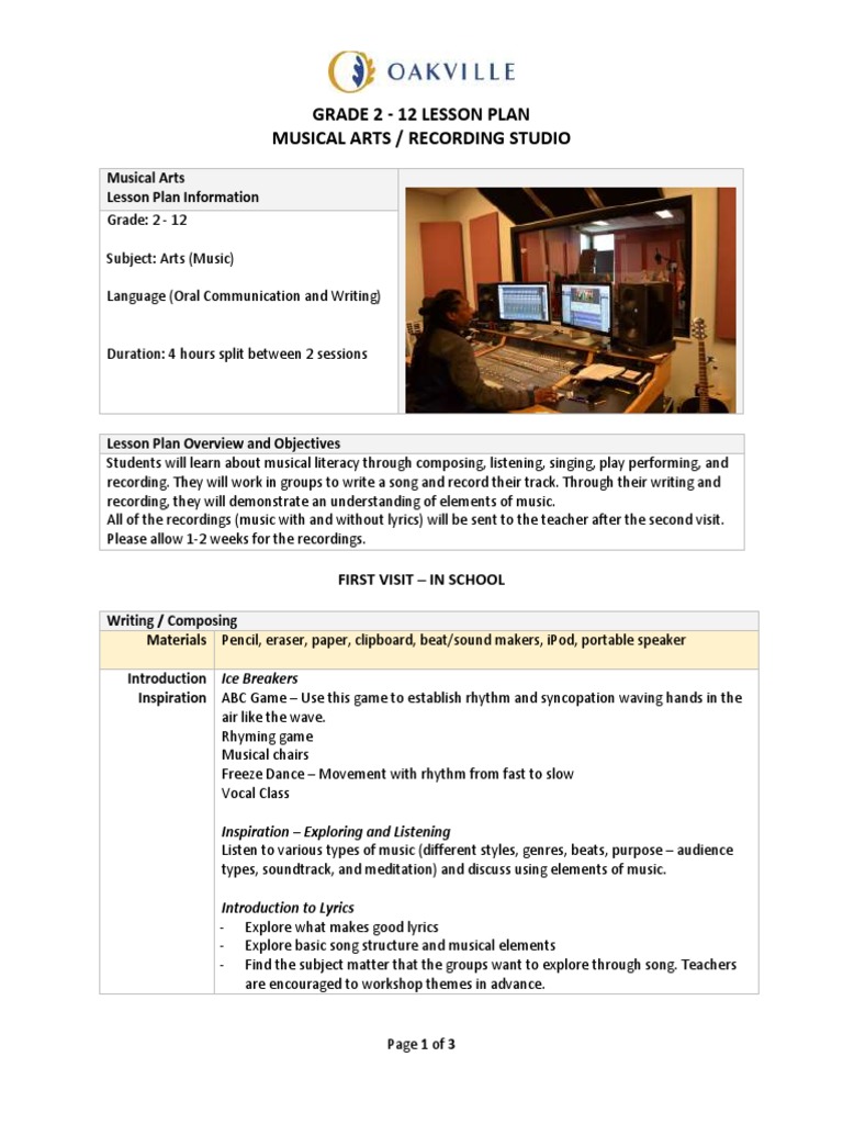 Grade 2 Music Lesson Plan Overview | PDF | Lesson Plan | Singing