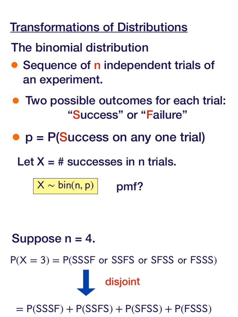 Binomial and Distribution Transformations | PDF | Function (Mathematics ...