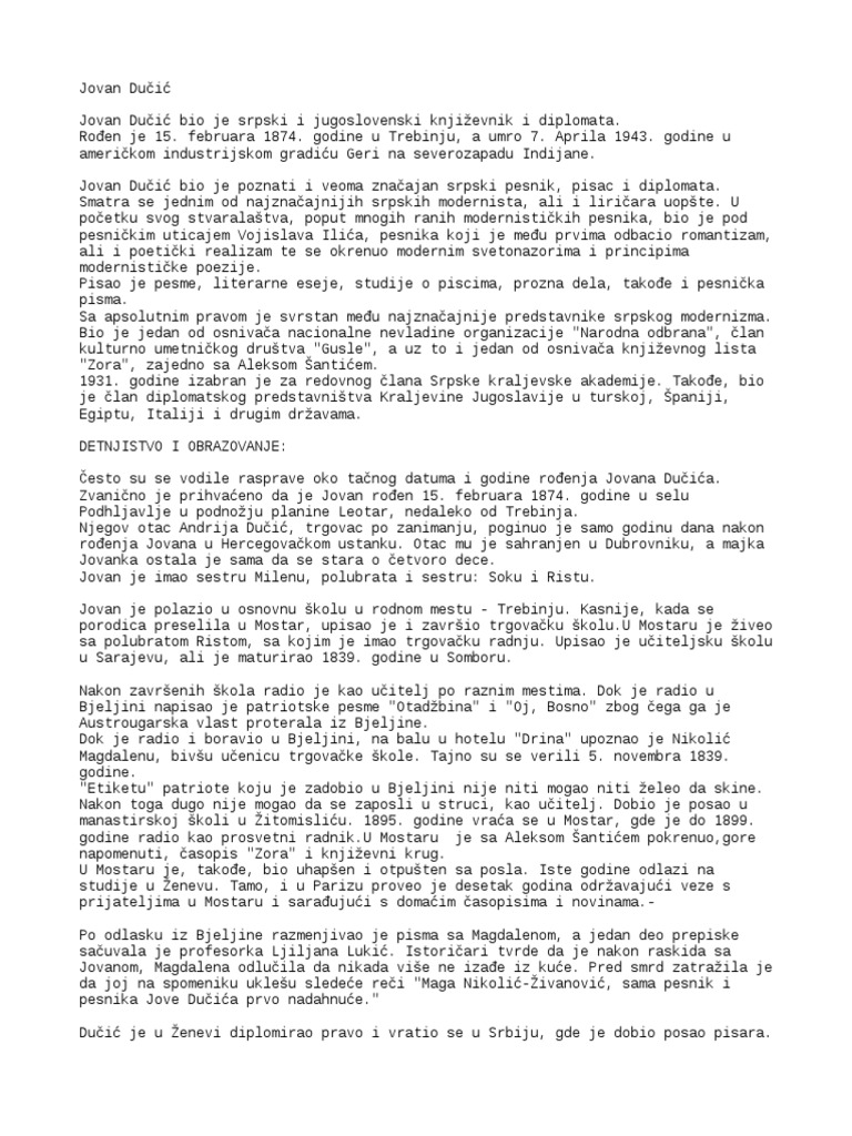 Jovan Ducic | PDF