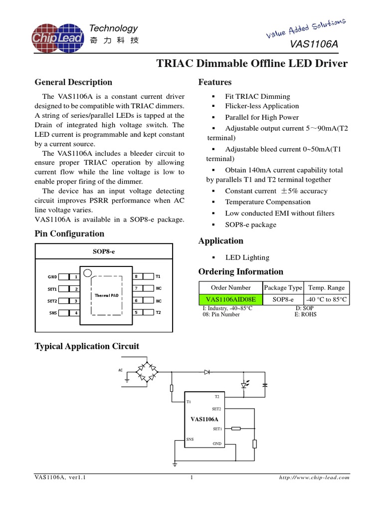 TRIAC Dimmable Offline LED Driver: Technology | PDF | Resistor | Printed Circuit Board