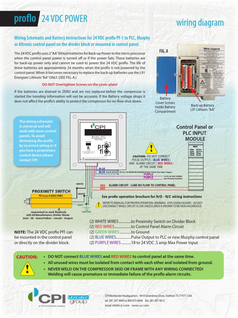 Proflo: Wiring Diagram 24 VDC Power | PDF | Electric Power | Electrical ...