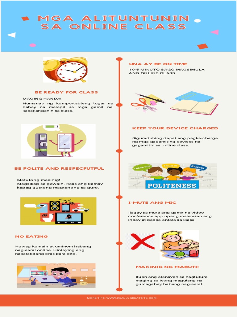 Mga Alituntunin Sa Online Class | PDF