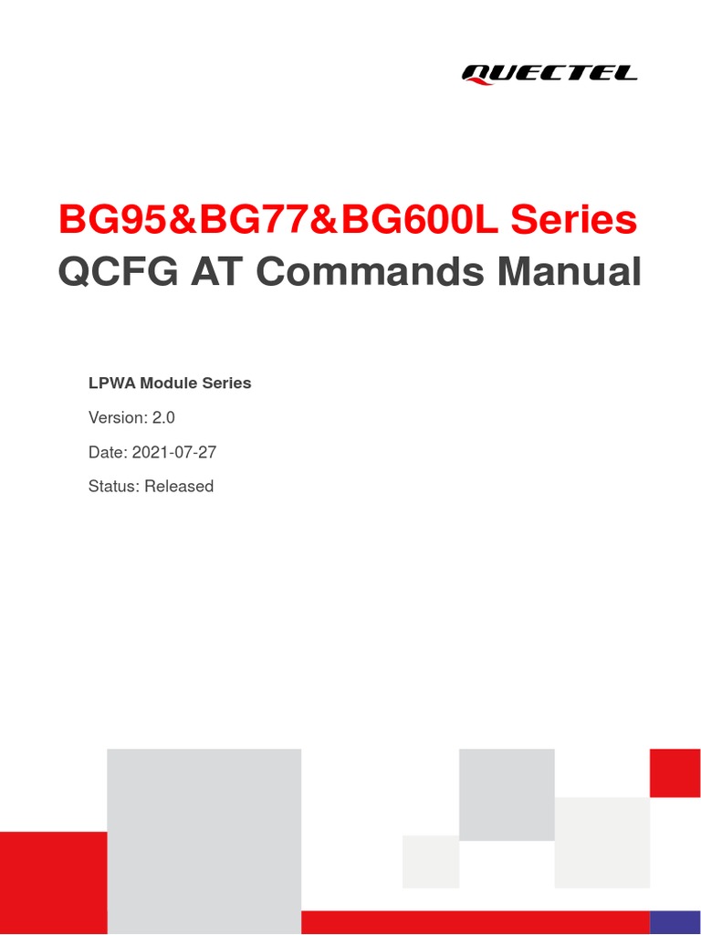 BG95&BG77&BG600L Series: QCFG AT Commands Manual | PDF | Parameter ...