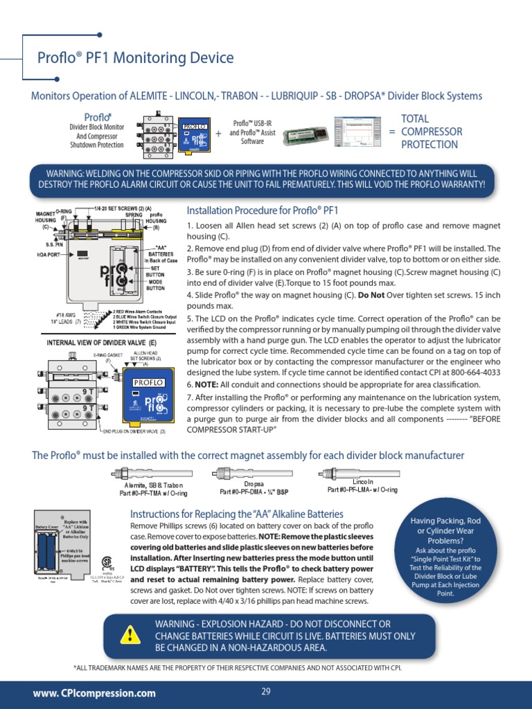 Proflo PF1 Instructions | PDF | Switch | Usb
