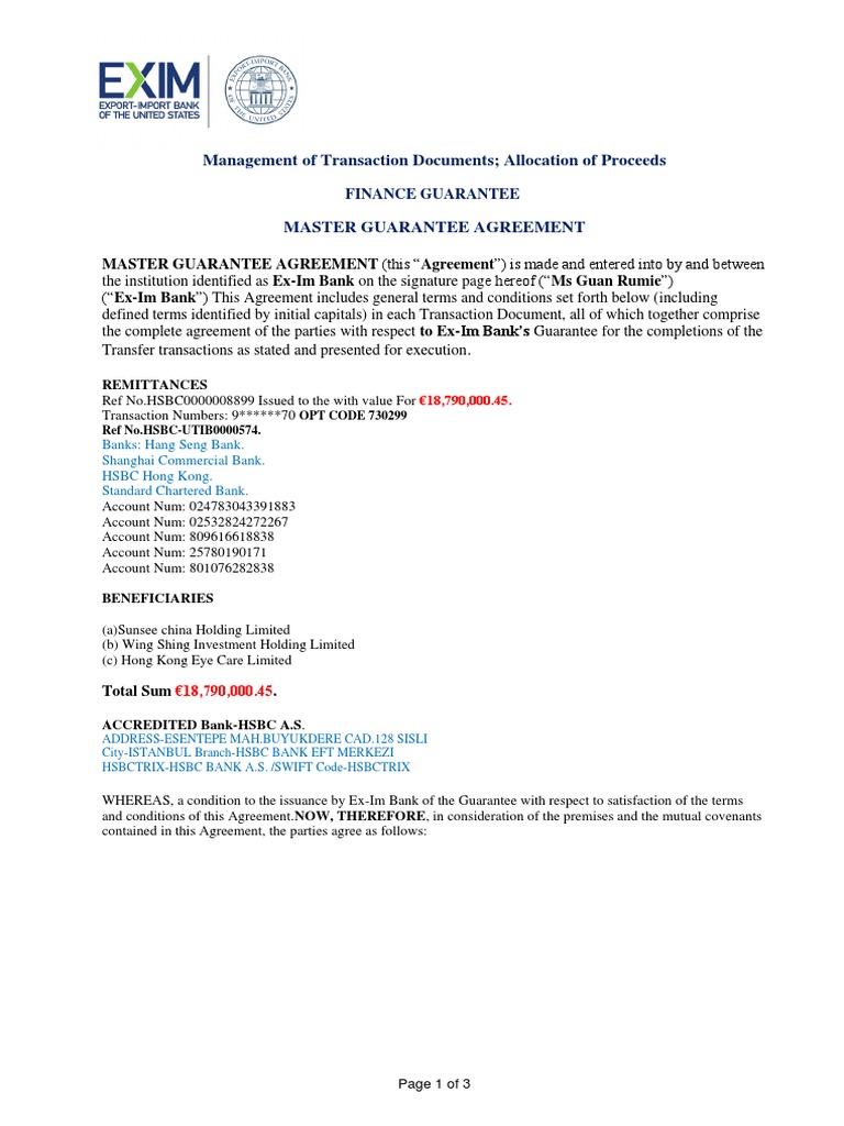 Transfer Draft Agreement Contract Letter Original | PDF | Banks | Payments