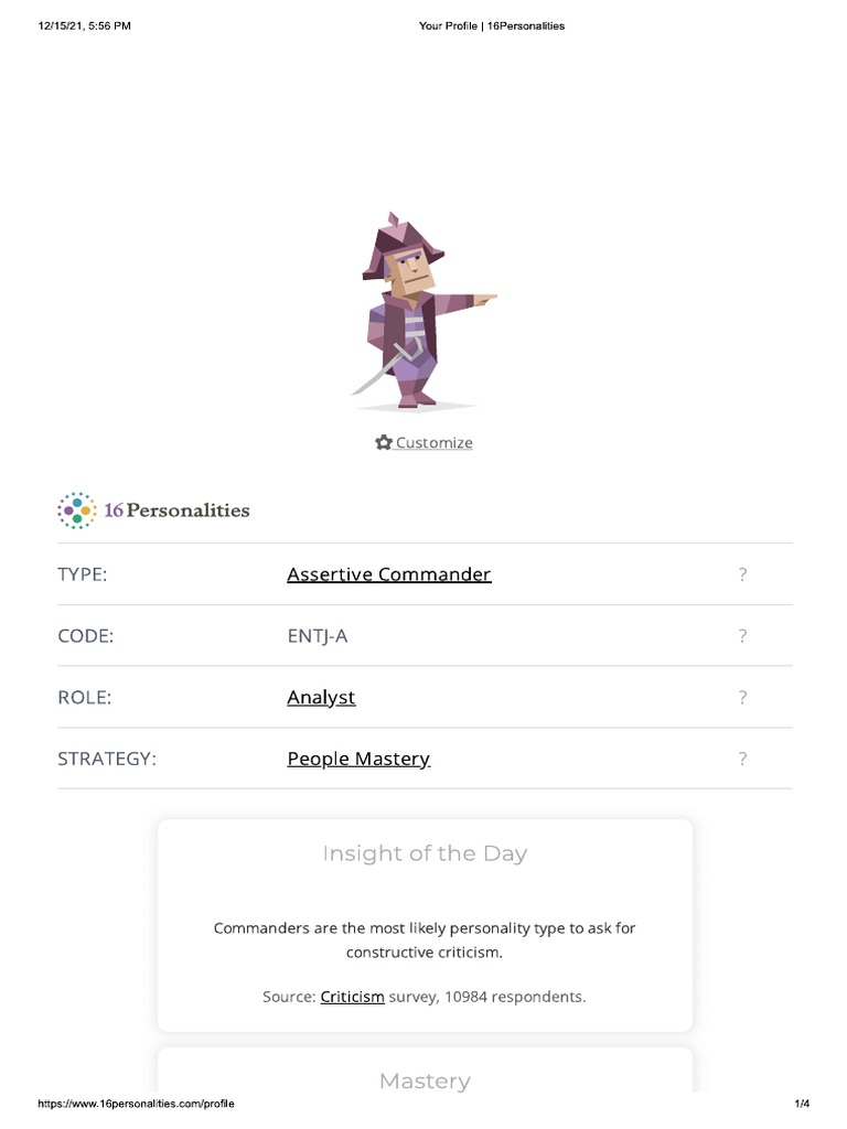 16 Personalities | PDF