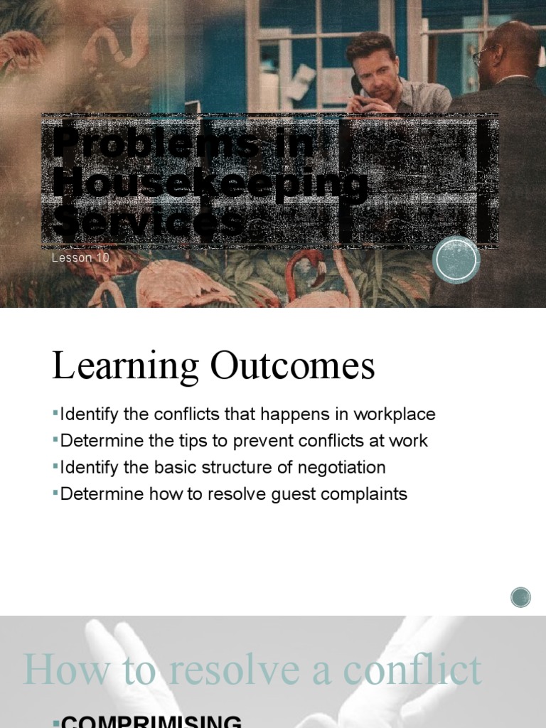Lesson 11 - Problems in Housekeeping Services | PDF | Negotiation ...
