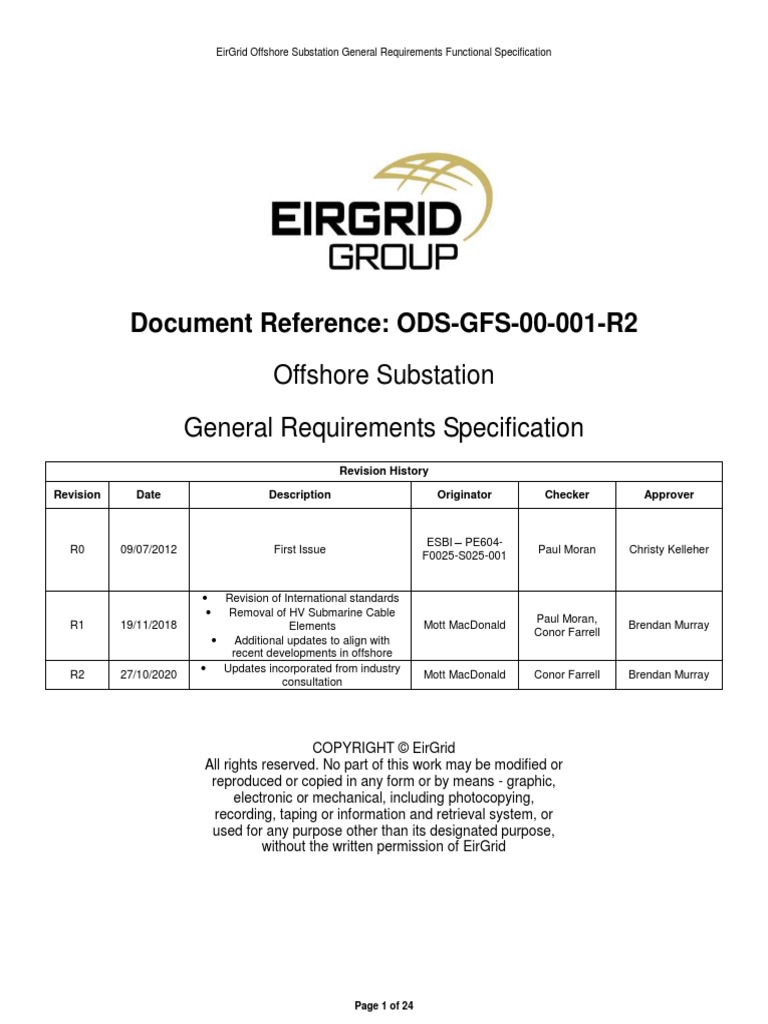 ODS GFS 00 001 R2 Offshore Substation General Requirements ...