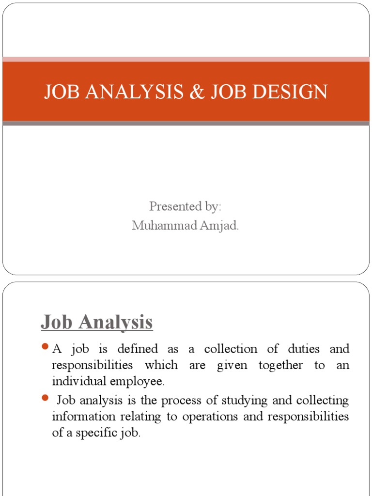 Job Analysis & Job Design | PDF