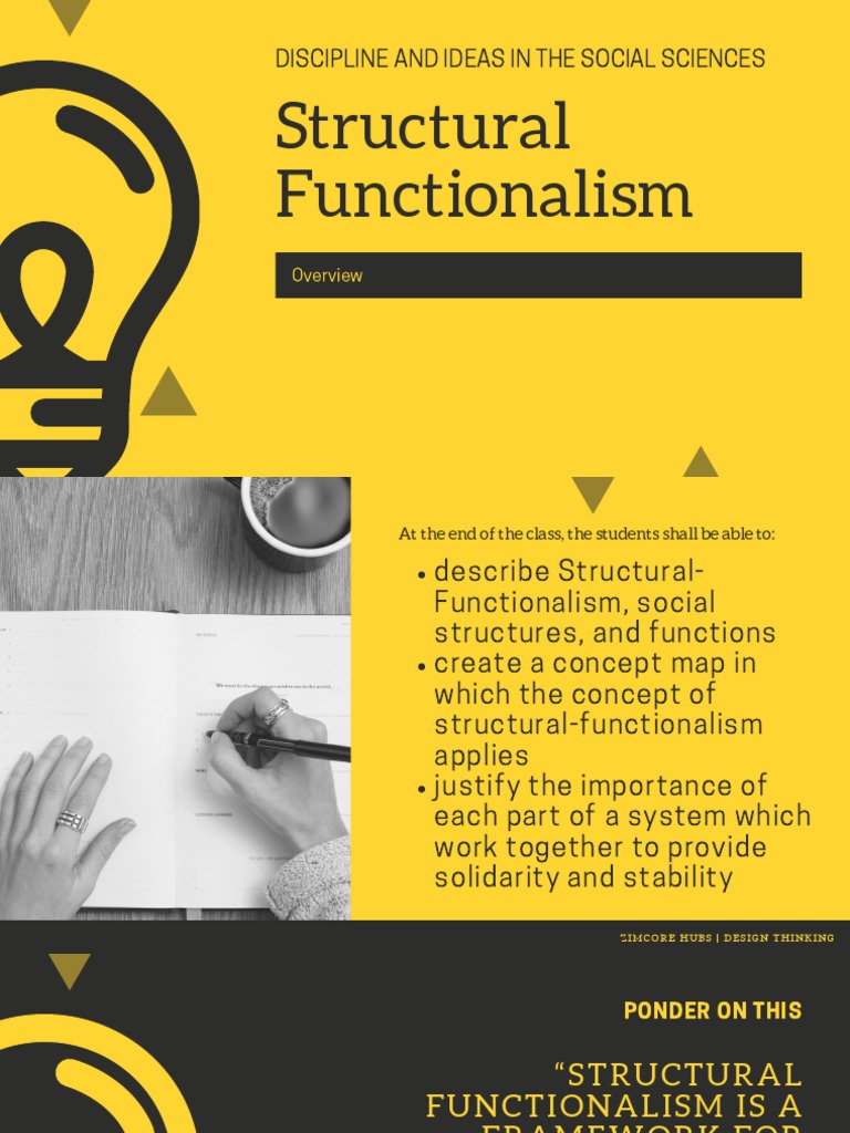 Structural Functionalism: Discipline and Ideas in The Social Sciences | PDF