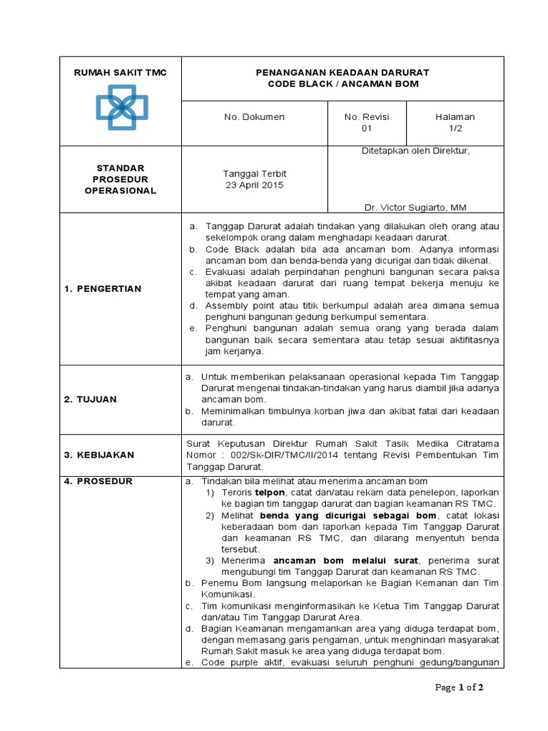 SPO Code Black | PDF