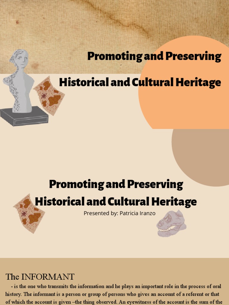 Promoting and Preserving Historical and Cultural Heritage | PDF ...