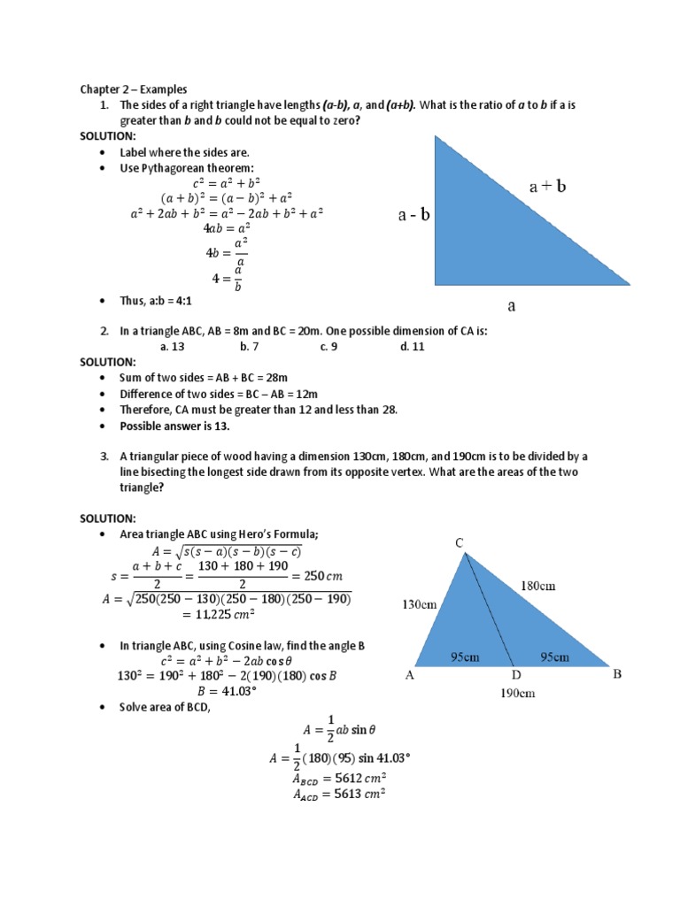 Chapter 2 Examples | PDF | Triangle | Area