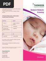 Expanded Newborn Screening Brochure | PDF | Diseases And Disorders | Clinical Medicine