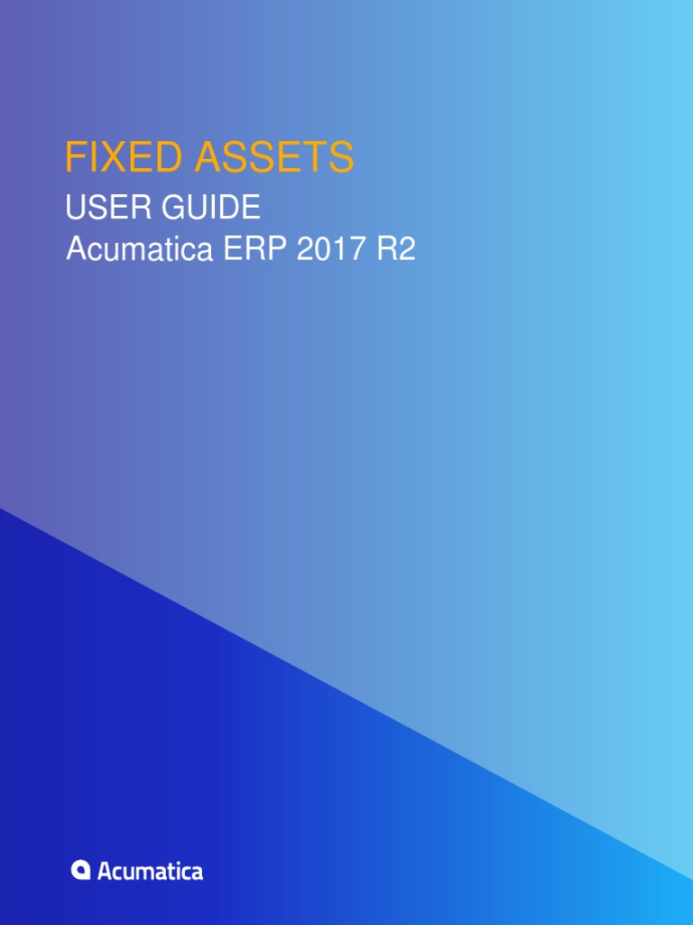 Fixed Assets: User Guide | PDF | Depreciation | Book Value