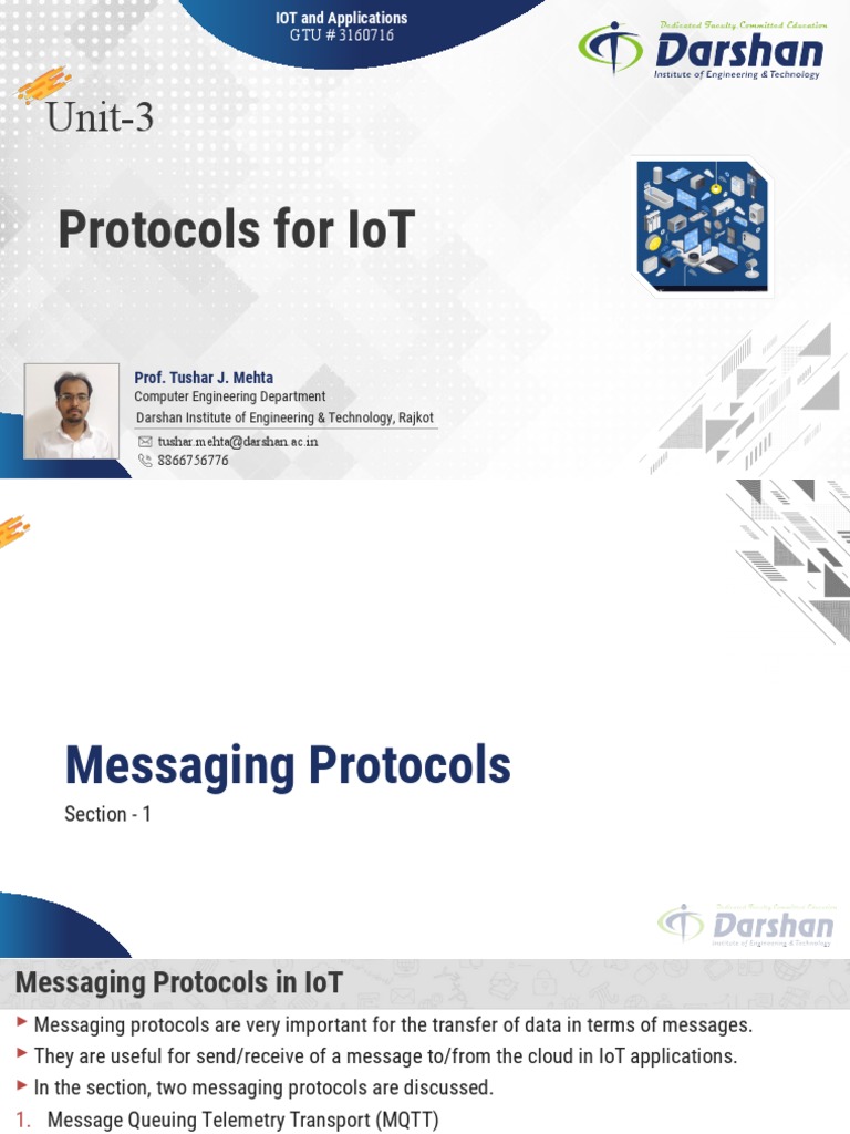 Unit-3: Protocols For Iot | PDF | Bluetooth | Transmission Control Protocol