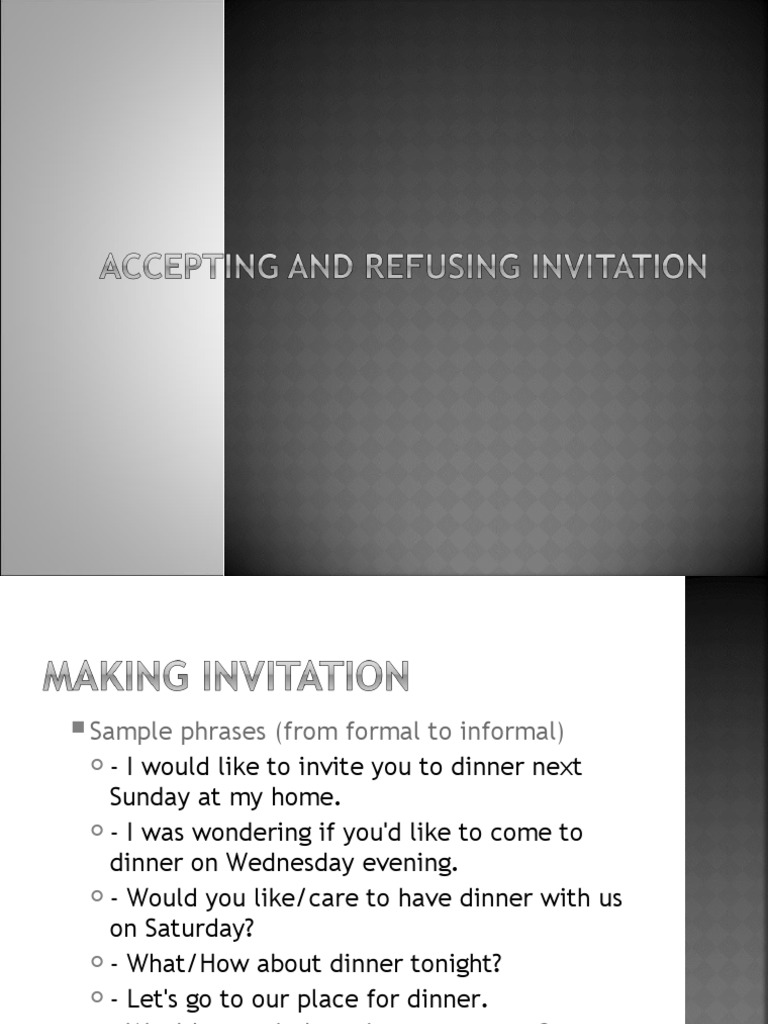 A3 Accepting and Refusing Invitations 30.7.2563 | PDF