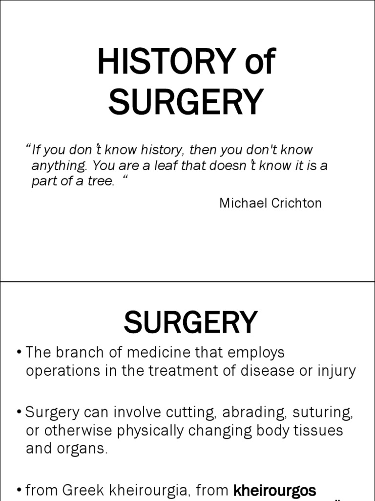 Surg History of Surgery | PDF | Surgery | Cardiac Surgery