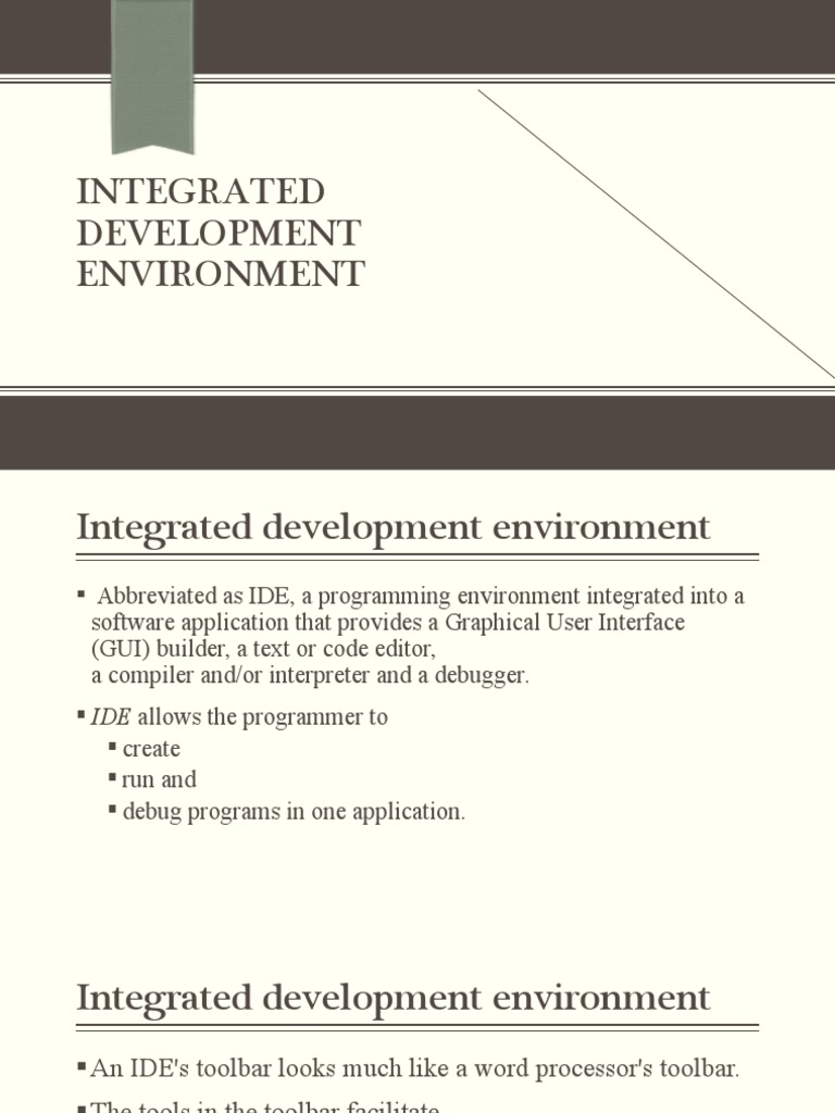 LESSON 2b - Integrated Development Environment | PDF | Integrated ...