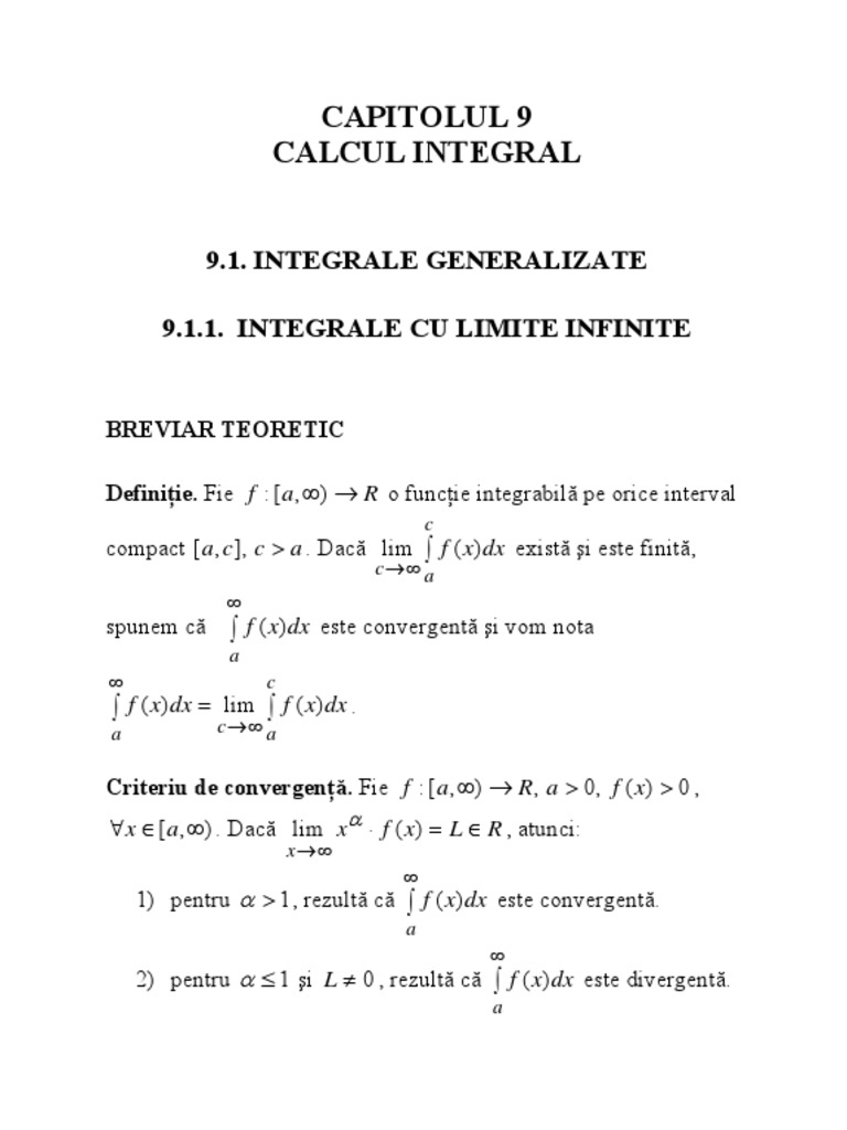 Calcul Integral | PDF