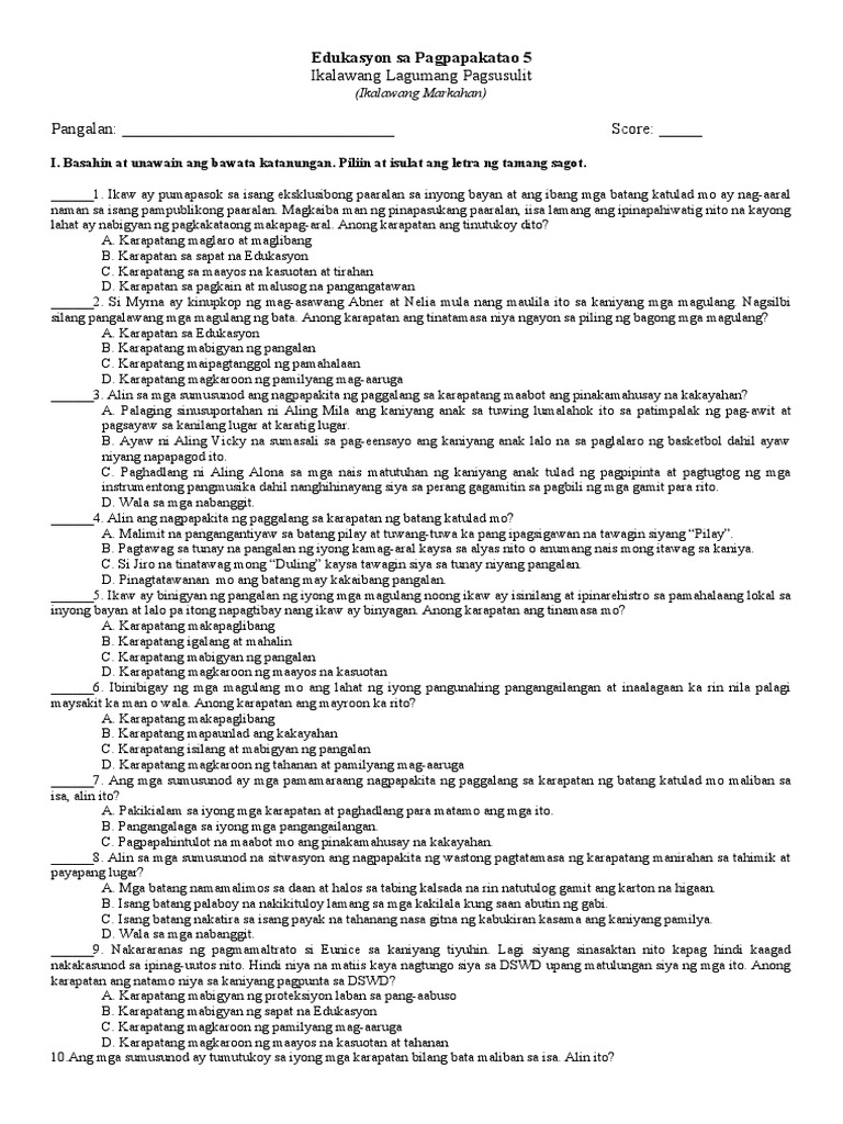 Esp 5 ST4 - Q2 | PDF