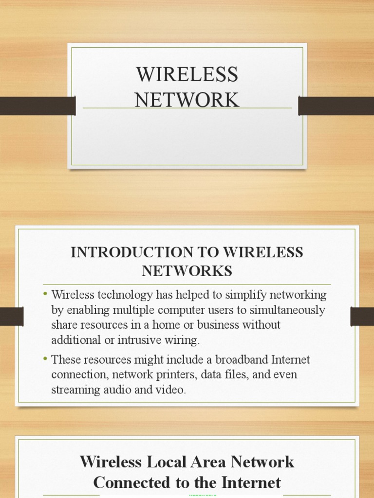 Lesson 5-Wireless Network | PDF | Wi Fi | Wireless Lan
