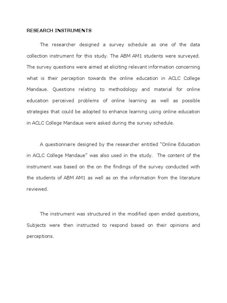 Assessing Student Perceptions of Online Education: A Survey of Methods ...