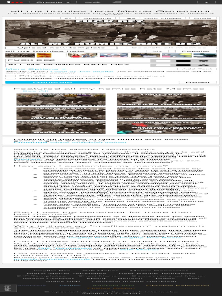 All My Homies Hate Meme Generator - Imgflip | PDF | Software ...