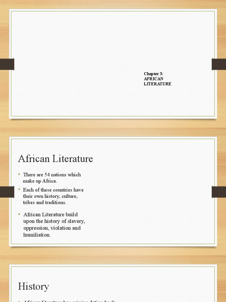 Overview of African Literature Themes | PDF | General Fiction