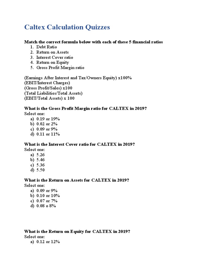 Calculation Quiz Q | PDF | Career & Growth | Finance & Money Management