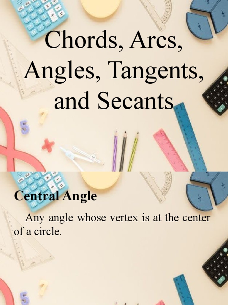 2 - Chords Arcs Angles Tangents and Secants | PDF | Teaching Methods ...