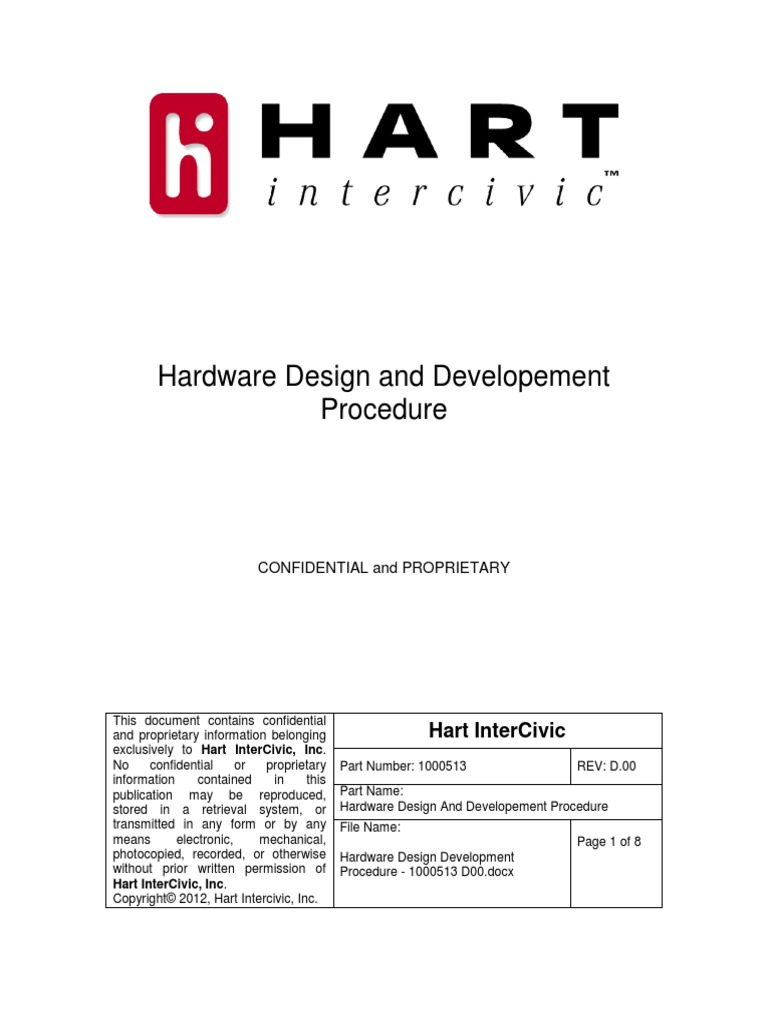 Hardware Design and Developement Procedure: Hart Intercivic | PDF ...