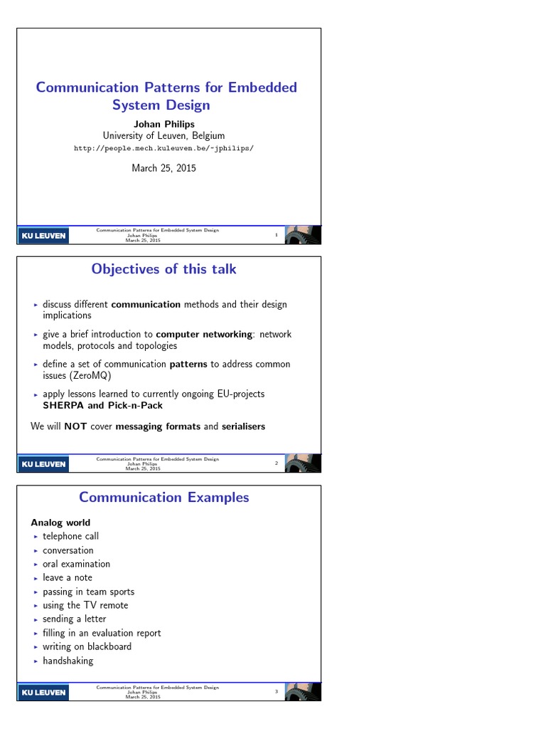Communication Patterns For Embedded System Design | PDF | Internet ...