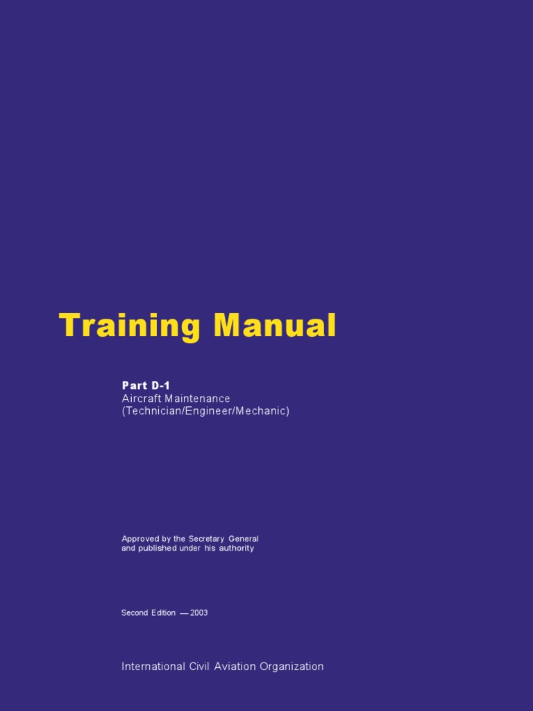 Icao Doc 7192 - Training Manual - Part d1 - Acft Maintenance - 2nd ...