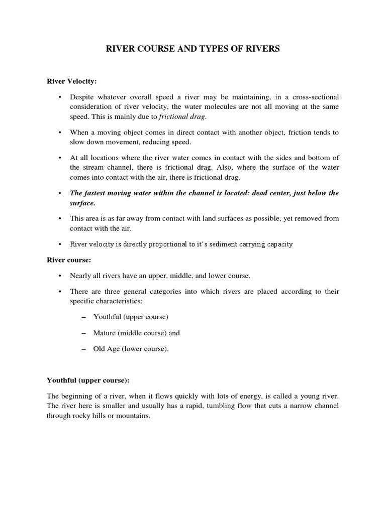 Types of River | PDF | River | Erosion