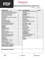 Hotel Room Inspection Checklist | PDF | Door | Shower