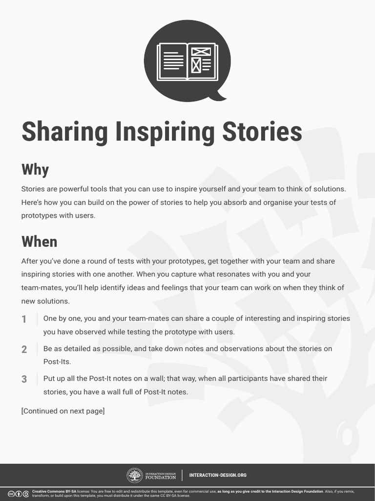 Sharing Inspiring Stories | PDF | Design Thinking | Design