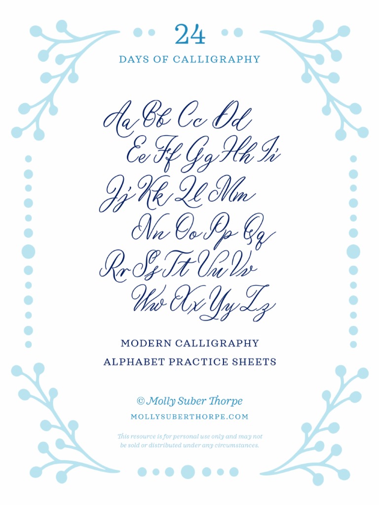 Modern Calligraphy Alphabet | PDF