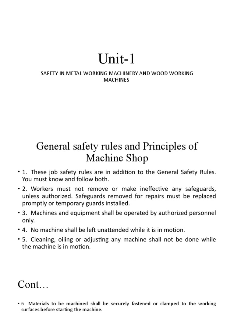 Safety Procedures and Precautions for Operating Various Metalworking ...
