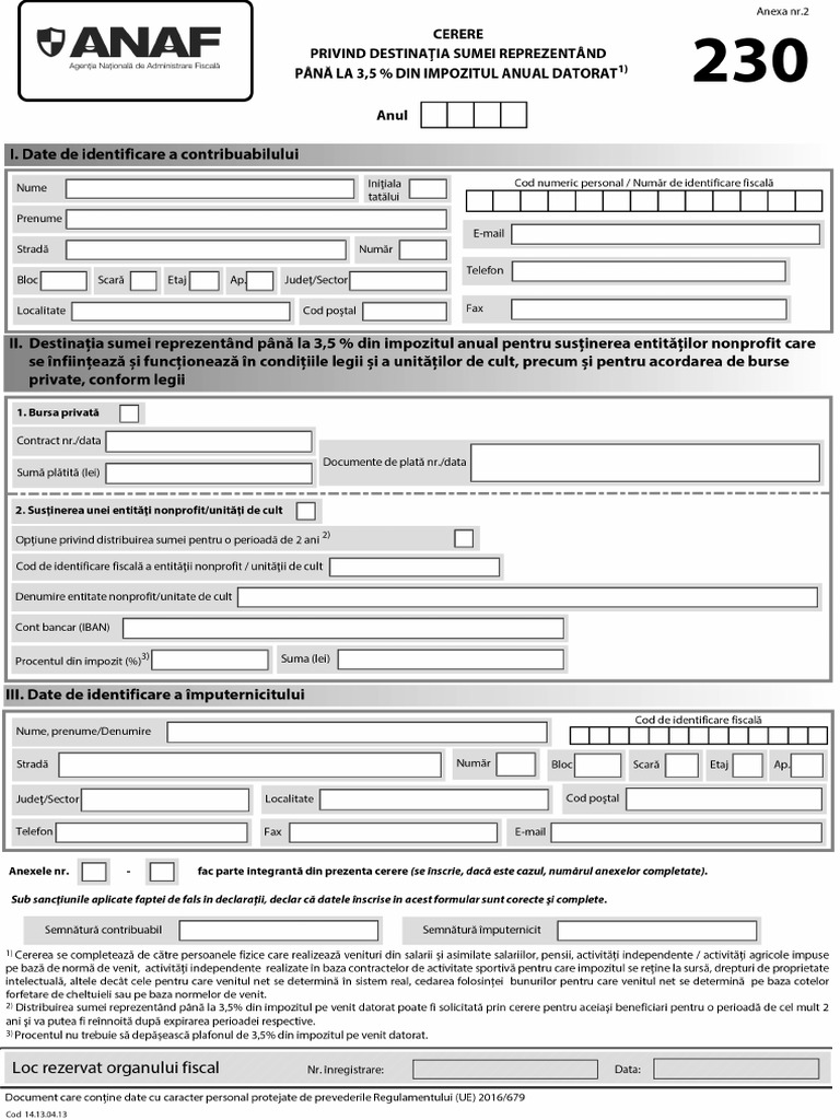 Formular 230 2022 Standard | PDF