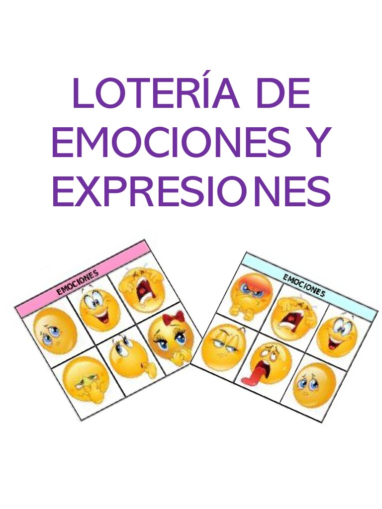 Lotería de Emociones para Imprimir | PDF