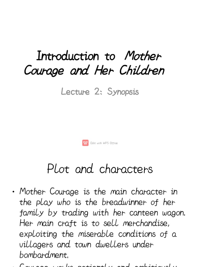 Introduction To Mother Courage and Her Children | PDF