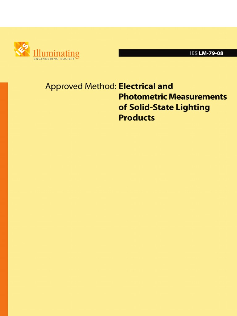 IES LM 79-08-2008 Standard | PDF