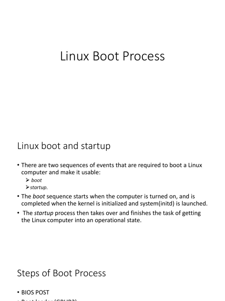 Linux Boot Process | PDF | Booting | Information Technology Management