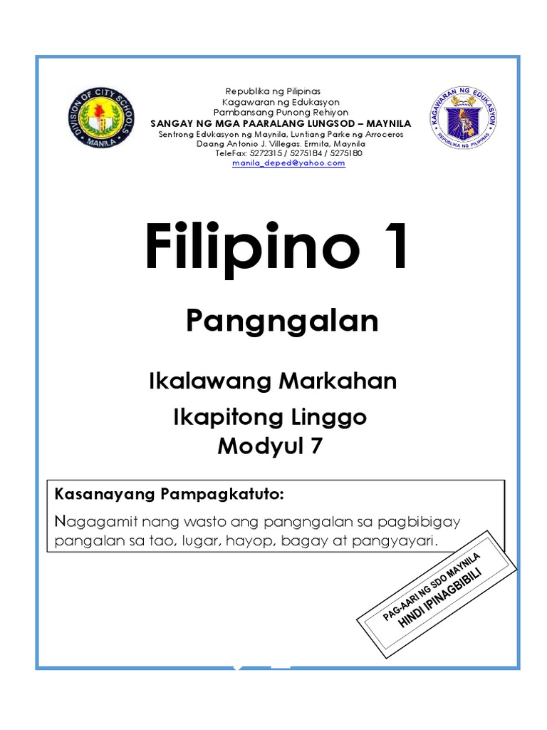 FILIPINO-1 Q2 Mod7 | PDF