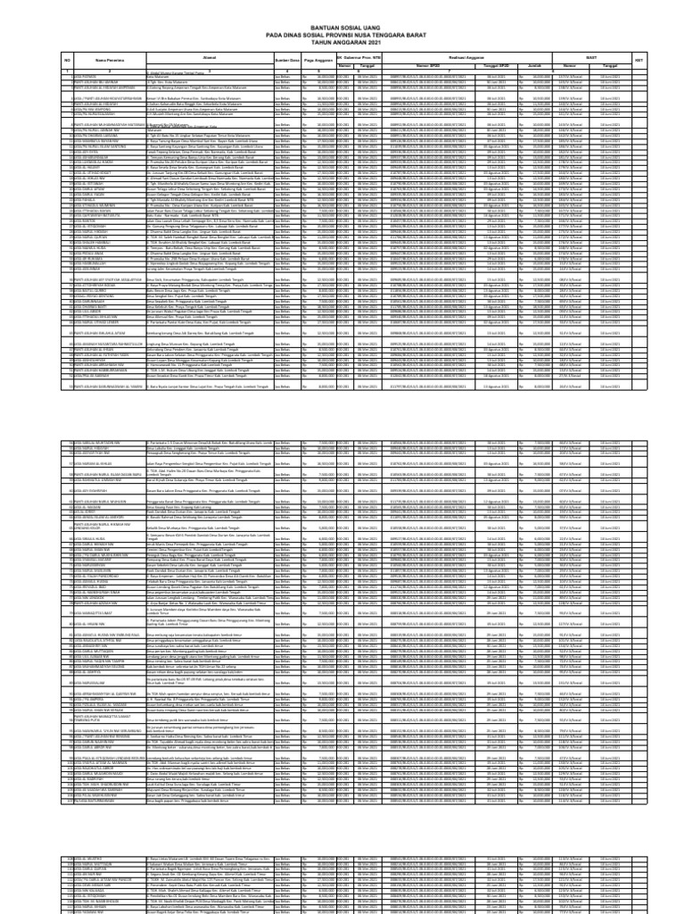 Form Bansos Uang - Oke | PDF