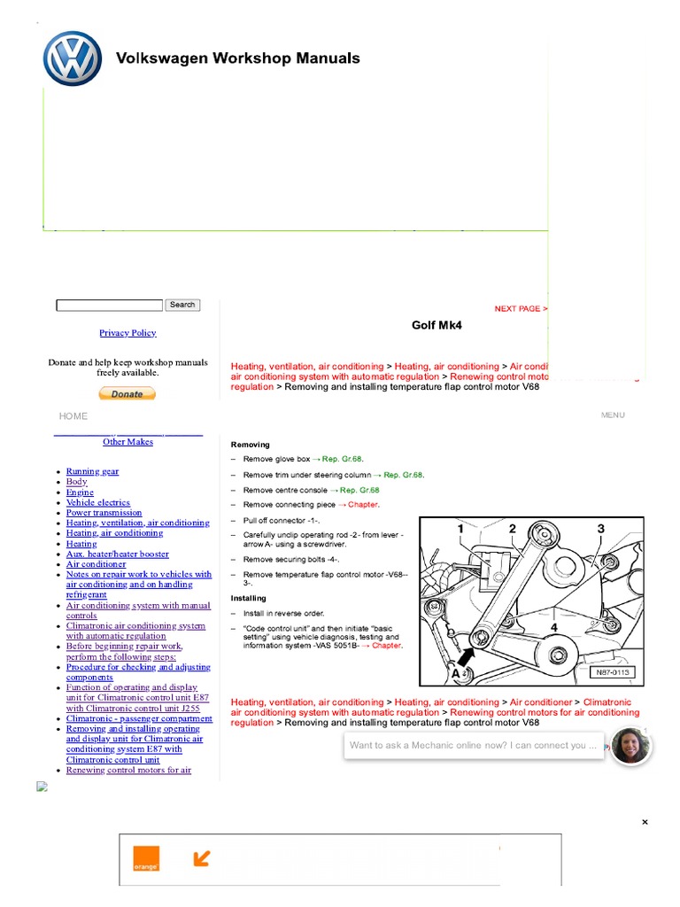 Mk4 Temperature Flap Control V68 | PDF